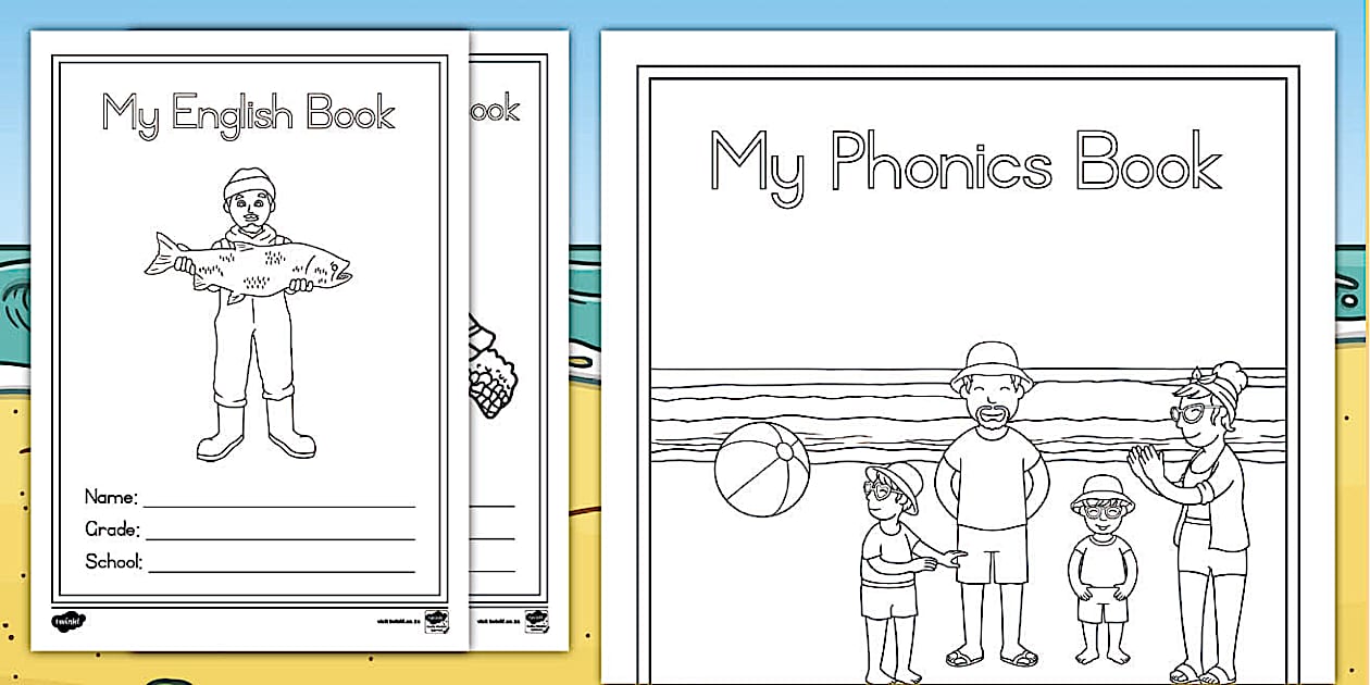 Grade 1: At the Beach Themed Editable Book Covers - Twinkl