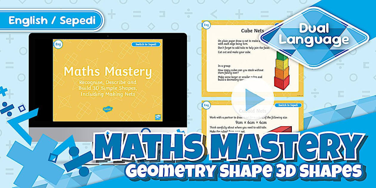 Grade 4 Maths - Term 1 - Geometry Shape 3D Shapes Maths Mastery Activities