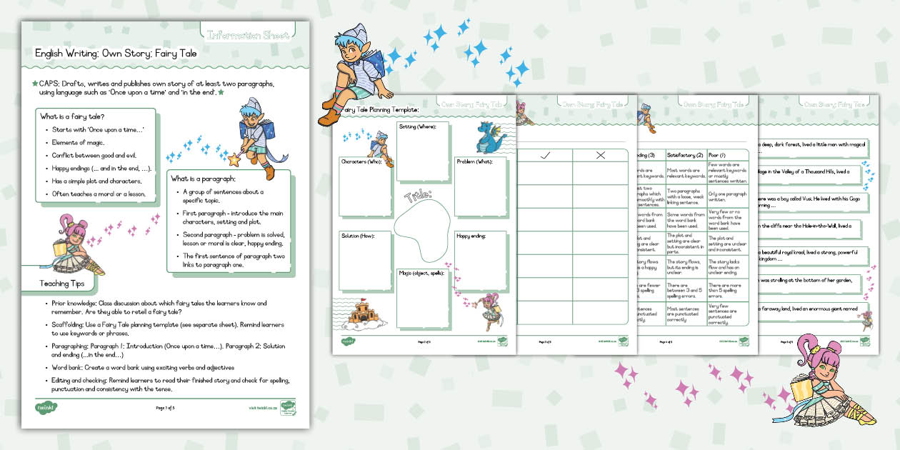 English Term 4 Writing Own Story (Fairy Tale) - Worksheet