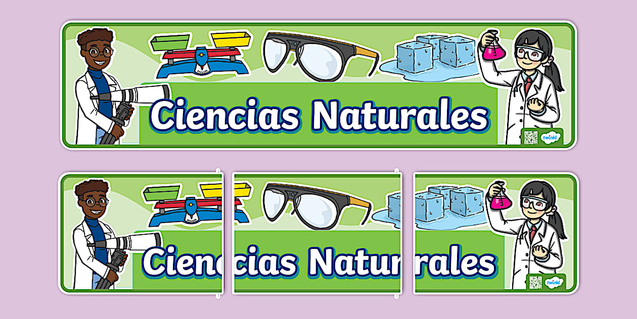 Pancarta: Ciencias Naturales (profesor hizo) - Twinkl
