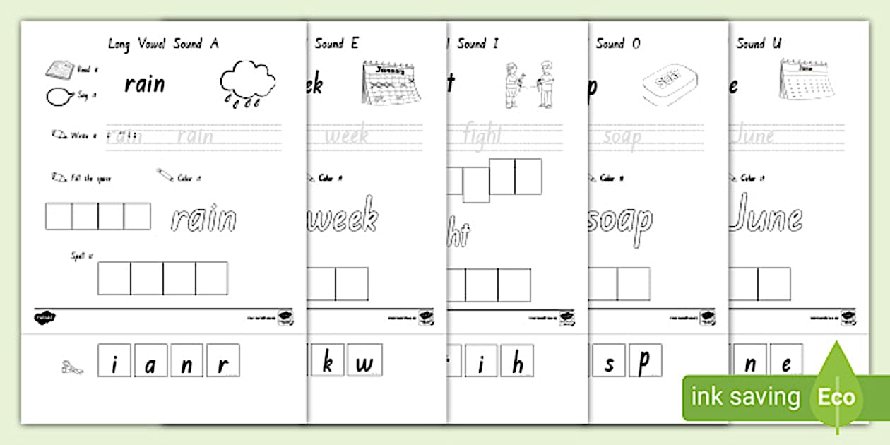Long Vowel Sounds Writing Activities | Twinkl - Twinkl