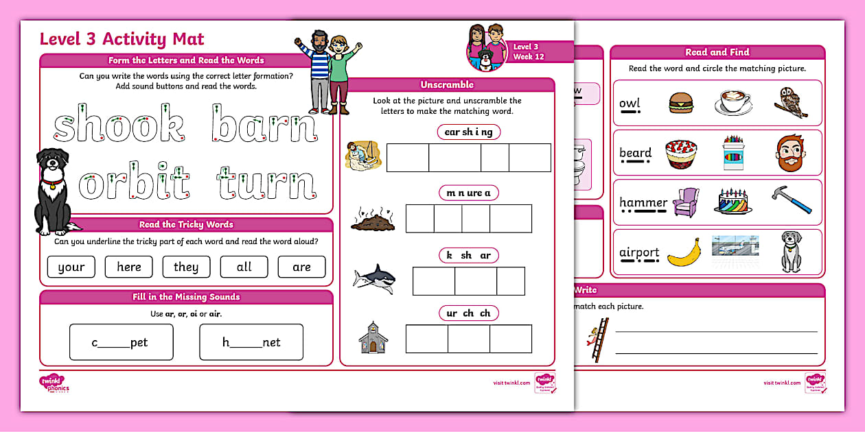 Level 3 Week 12 Activity Mat-Primary Resources - Twinkl