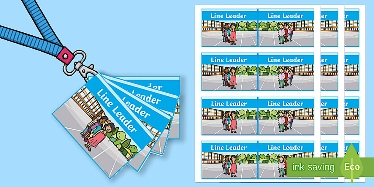 Lanyard-Sized Line Leader Cards (teacher made) - Twinkl