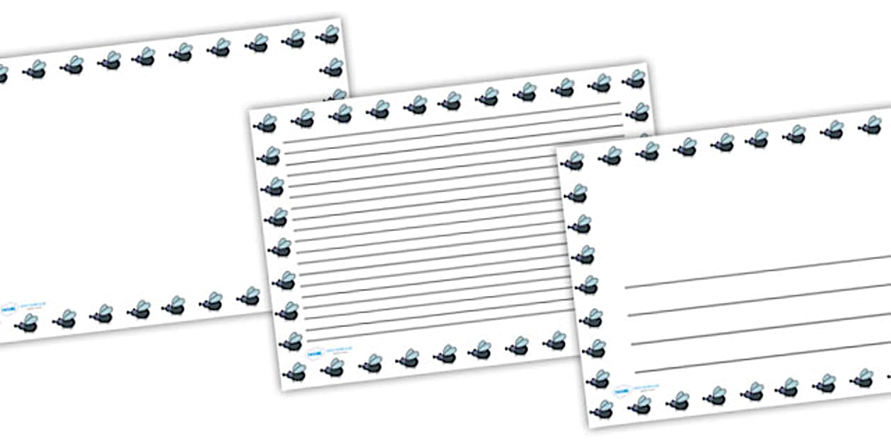 Fly Full Page Borders (Landscape) (teacher made) - Twinkl