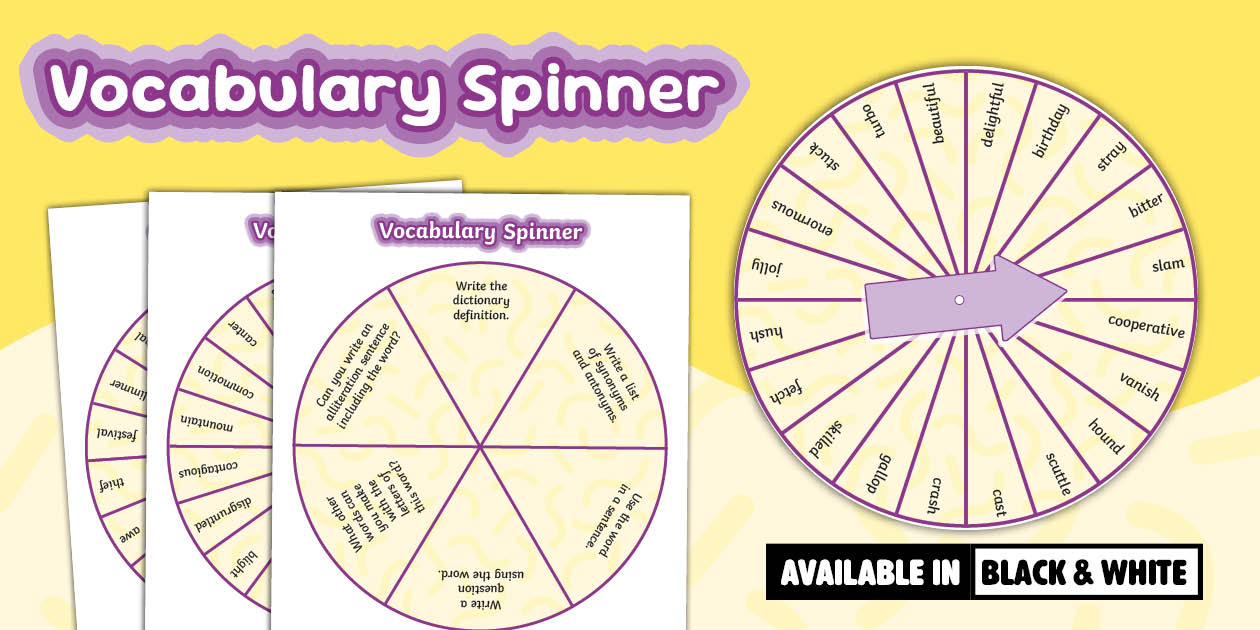 Word of the Day Vocabulary Spinner