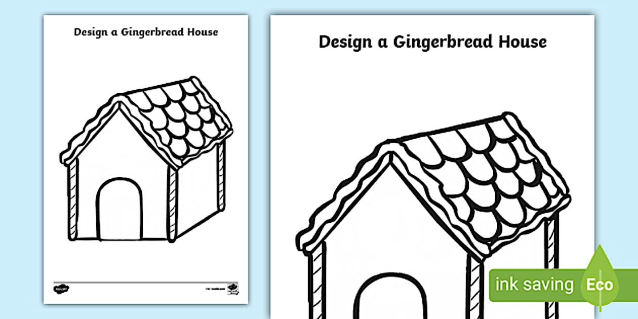 Printable Gingerbread House Template - Teaching Resources