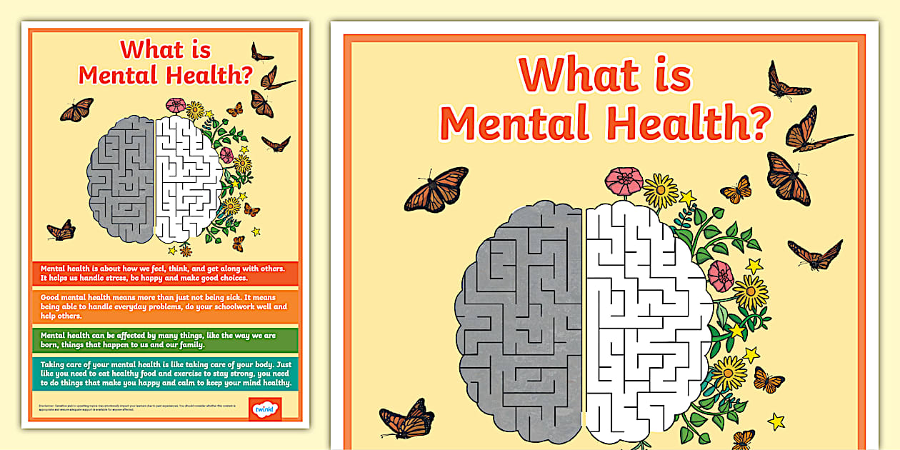 What is Mental Health? KS2 Display Poster (teacher made)