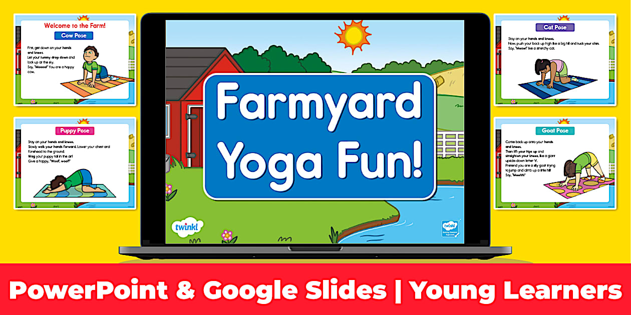 Farmyard Yoga! Gross Motor Skills PowerPoint & Google Slides
