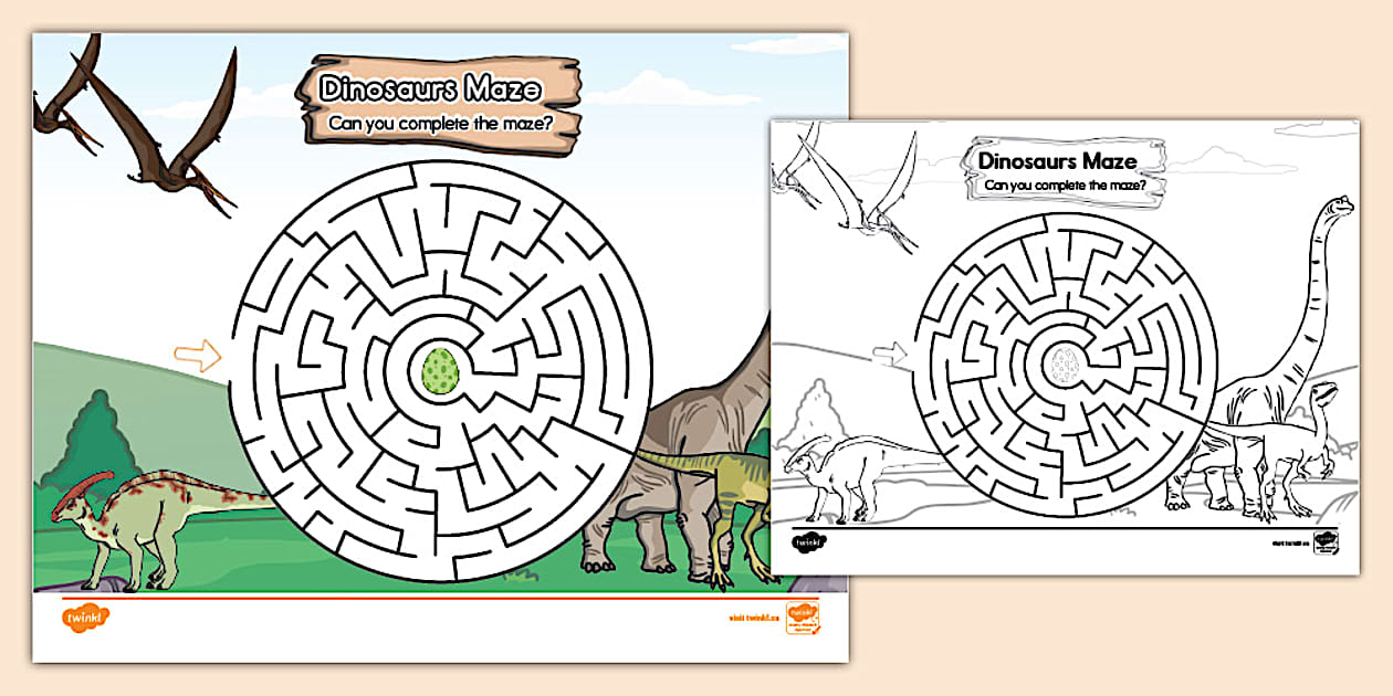 Dinosaurs Maze - Twinkl Games