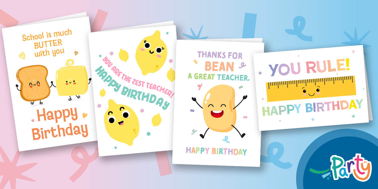 Happy Birthday Teacher Card Pack