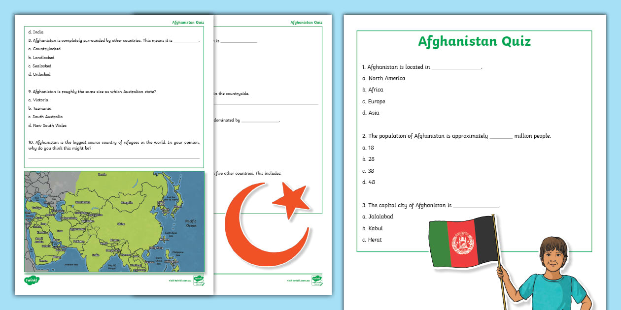Crash Course Podcast Afghanistan Quiz (teacher made)