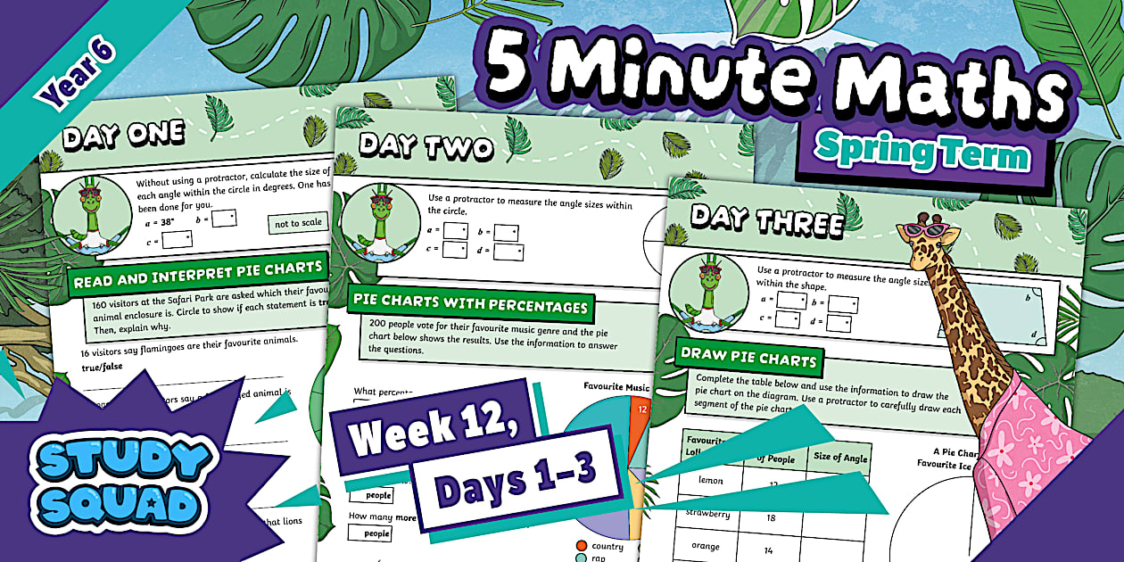 👉 Study Squad 5 Minute Maths Year 6 Spring - Week 12 Days 1-3