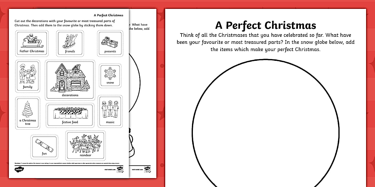 A Perfect Christmas Cutting Skills Activity