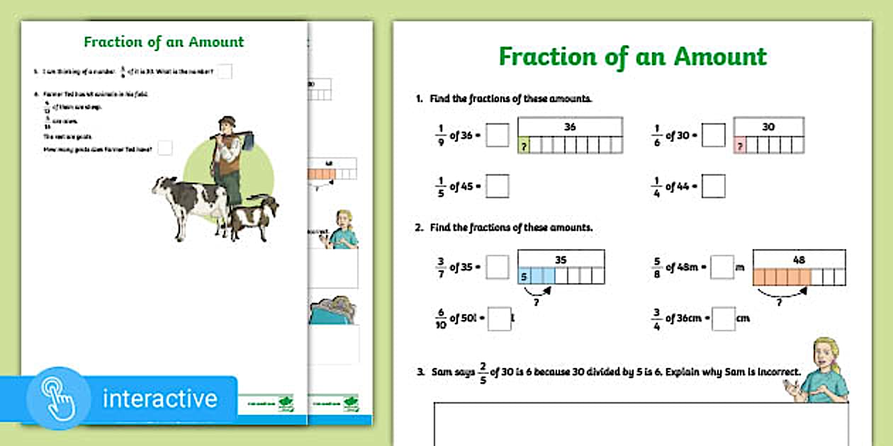 Fractions Interactive Math Activity (teacher made) - Twinkl