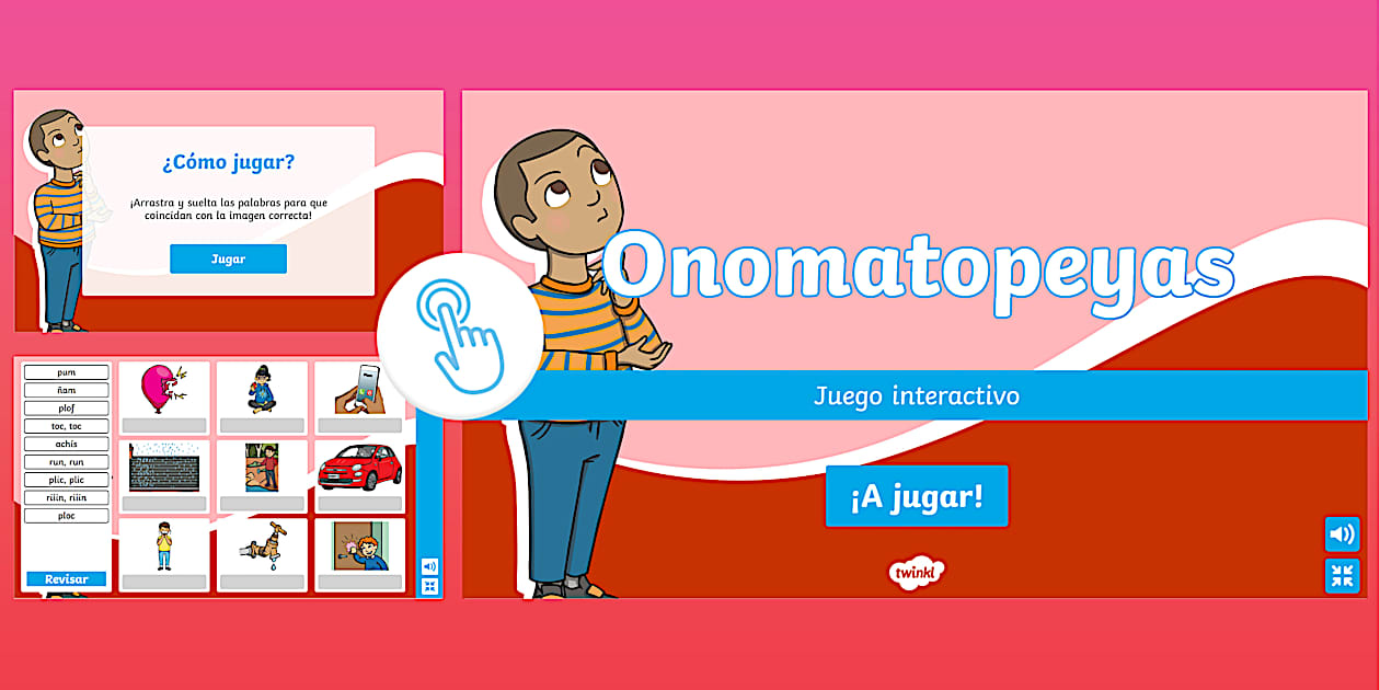 Juego interactivo: Onomatopeyas (teacher made) - Twinkl