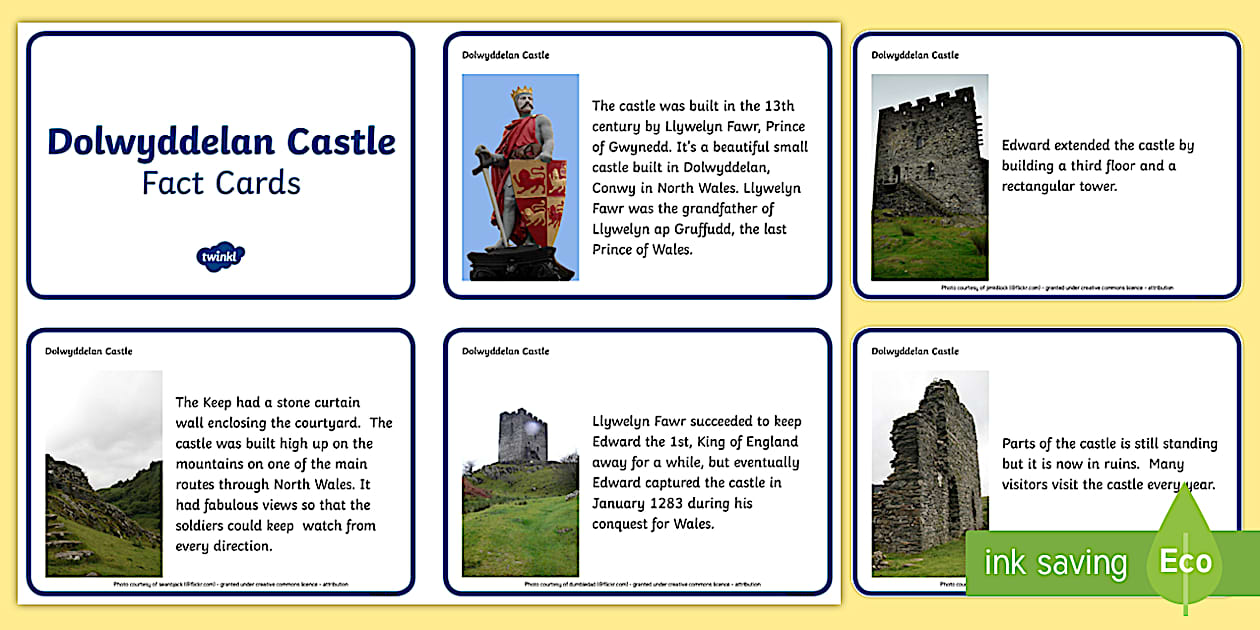 Castles of Wales: Dolwyddelan Castle Information Cards