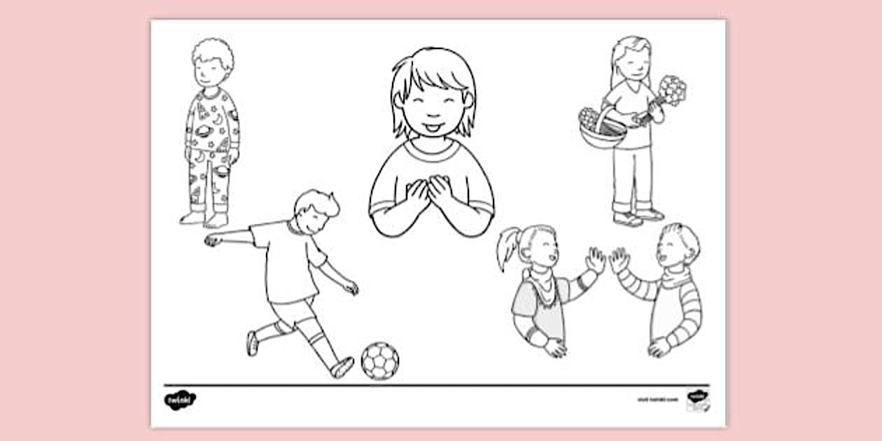 People Printable Colouring Page | Colouring Sheets