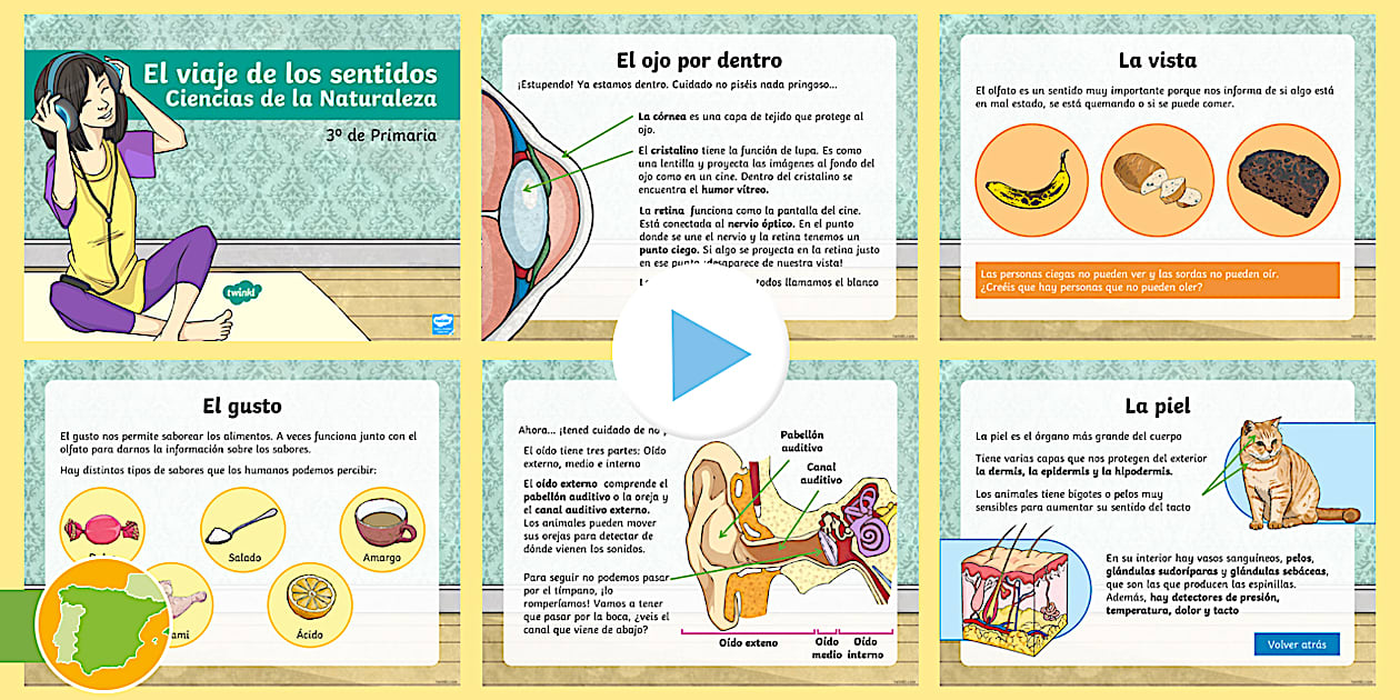 Presentación: Un viaje por los cinco sentidos - Twinkl
