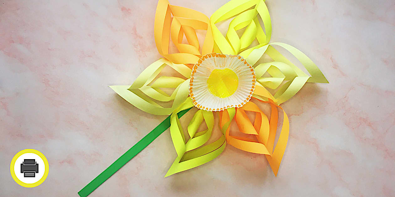 Paper Daffodil Craft | Daffodil Day Craft Ideas - Twinkl