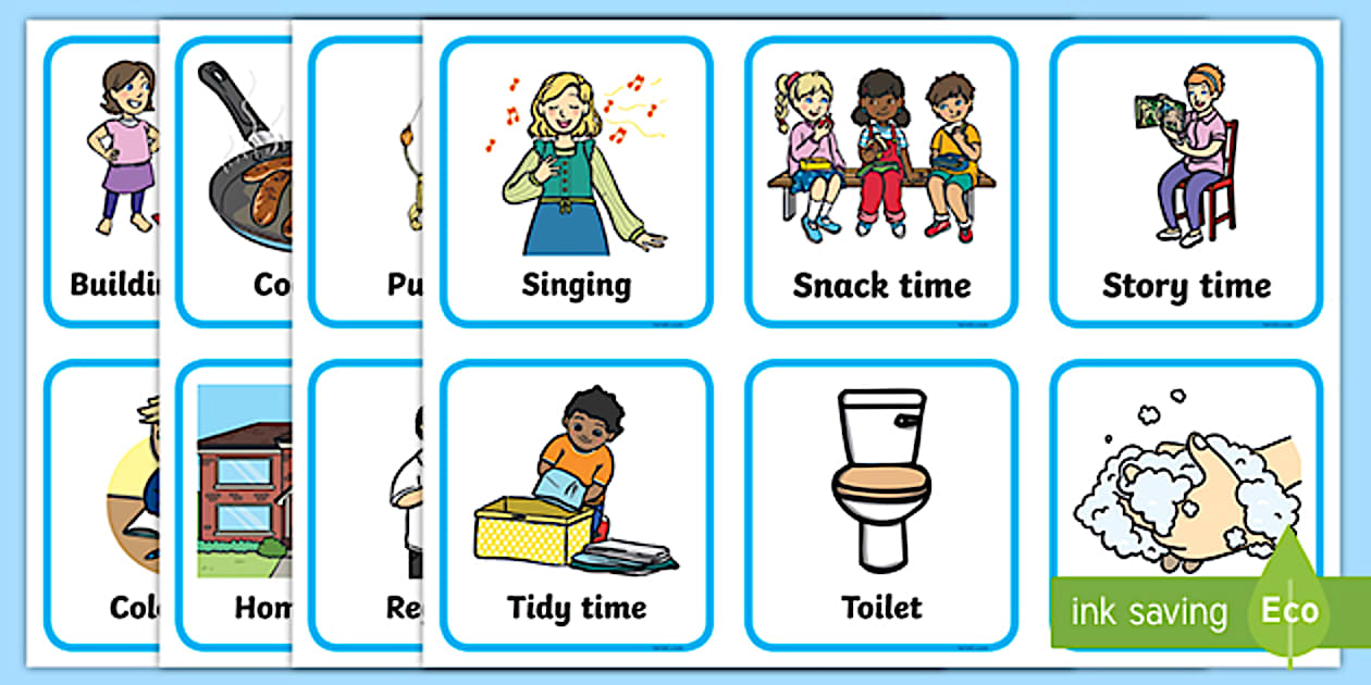 Printable Visual Timetable Pictures Early Years | Twinkl