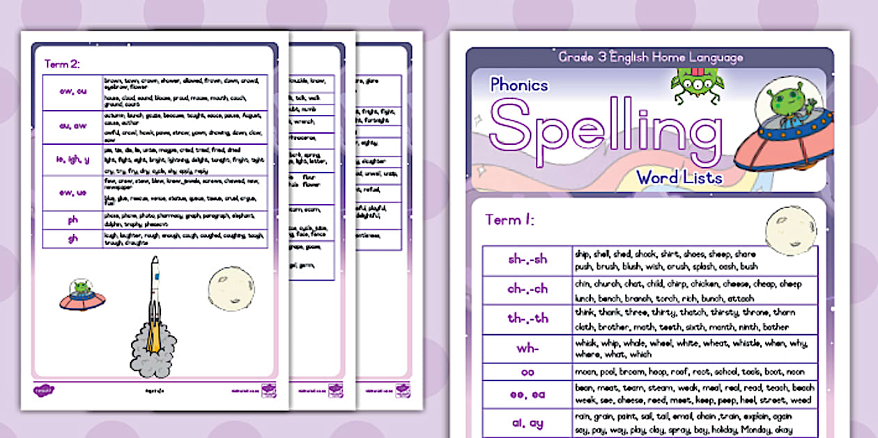 Grade 3 Phonics Spelling Word Lists (teacher made) - Twinkl