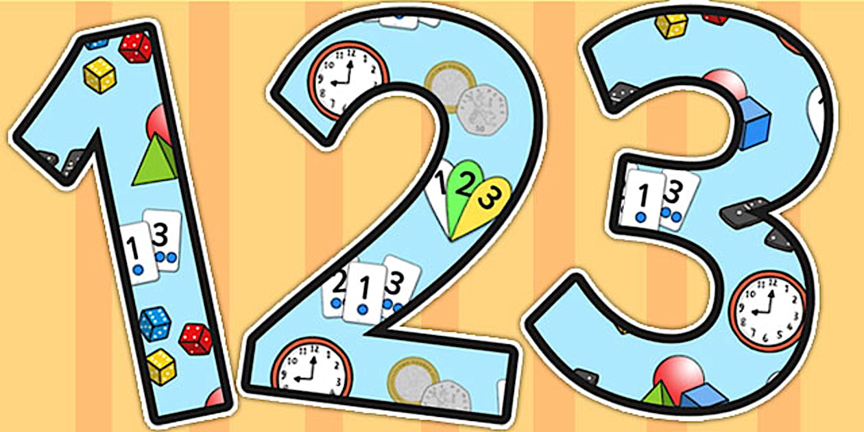 👉 Number Area Themed A4 Display Numbers - Twinkl