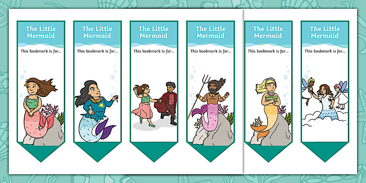 The Little Mermaid Editable Bookmarks (teacher made)