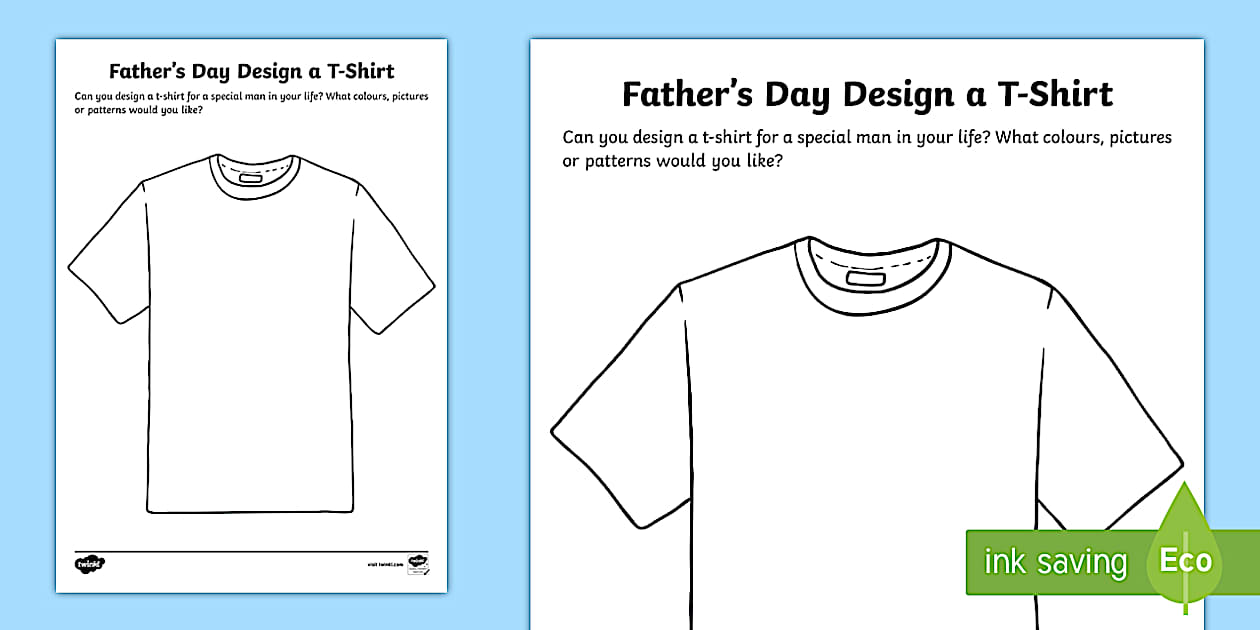 Father’s Day T-Shirt Design Worksheet (teacher made)