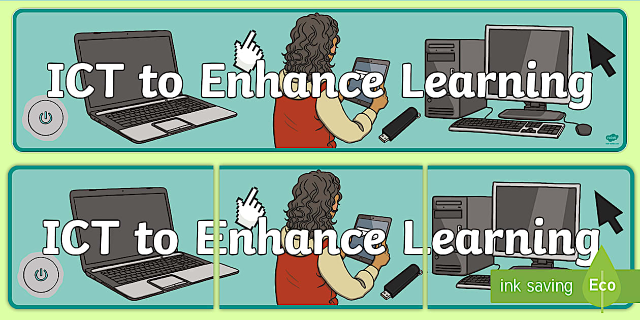 👉 ICT to Enhance Learning Display Banner CfE - Twinkl