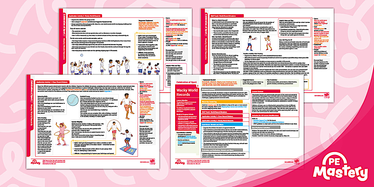 Celebration of Sport LKS2 PE Lesson: Wacky World Records