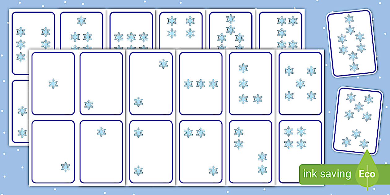 👉 Snowflake Conceptual Subitising Cards 1-8 | Twinkl