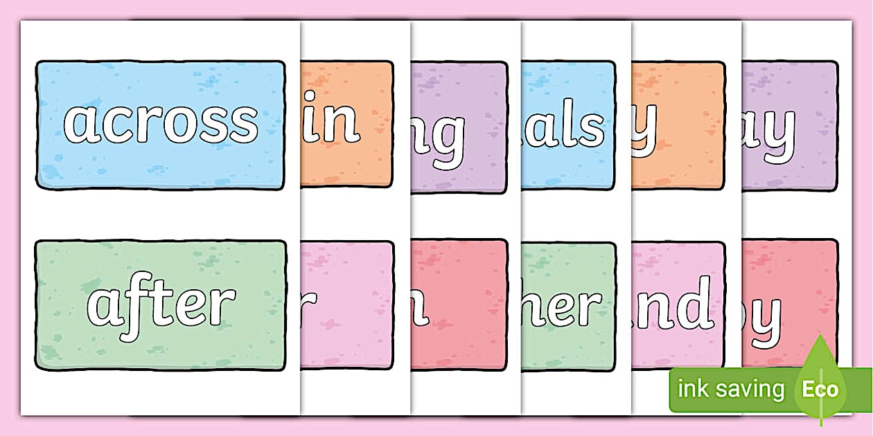 200 High Frequency Words on Pastel Bricks Cut-Outs - Twinkl