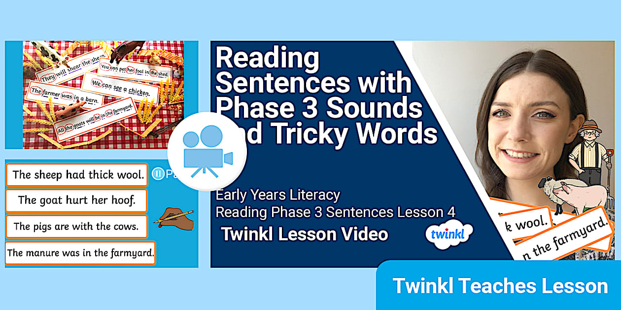 Reading Phase 3 Sentences Video Lesson 4 | Kindergarten Literacy