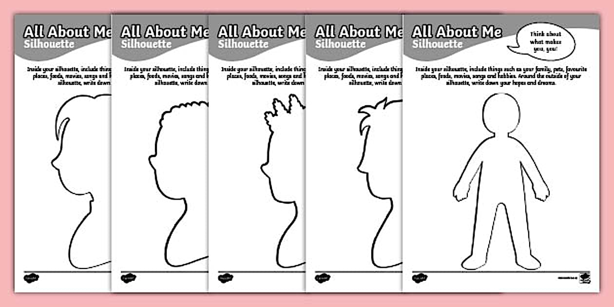 All About Me Silhouettes | Twinkl Back to School - Twinkl