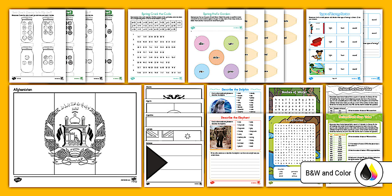 Spring 2nd Grade Sub Pack | Teaching Resources | Twinkl USA