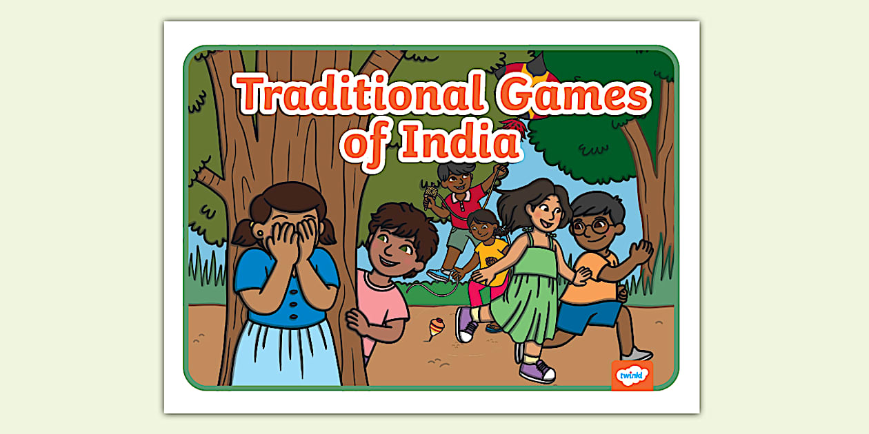 Traditional Games of India Display Poster (teacher made)