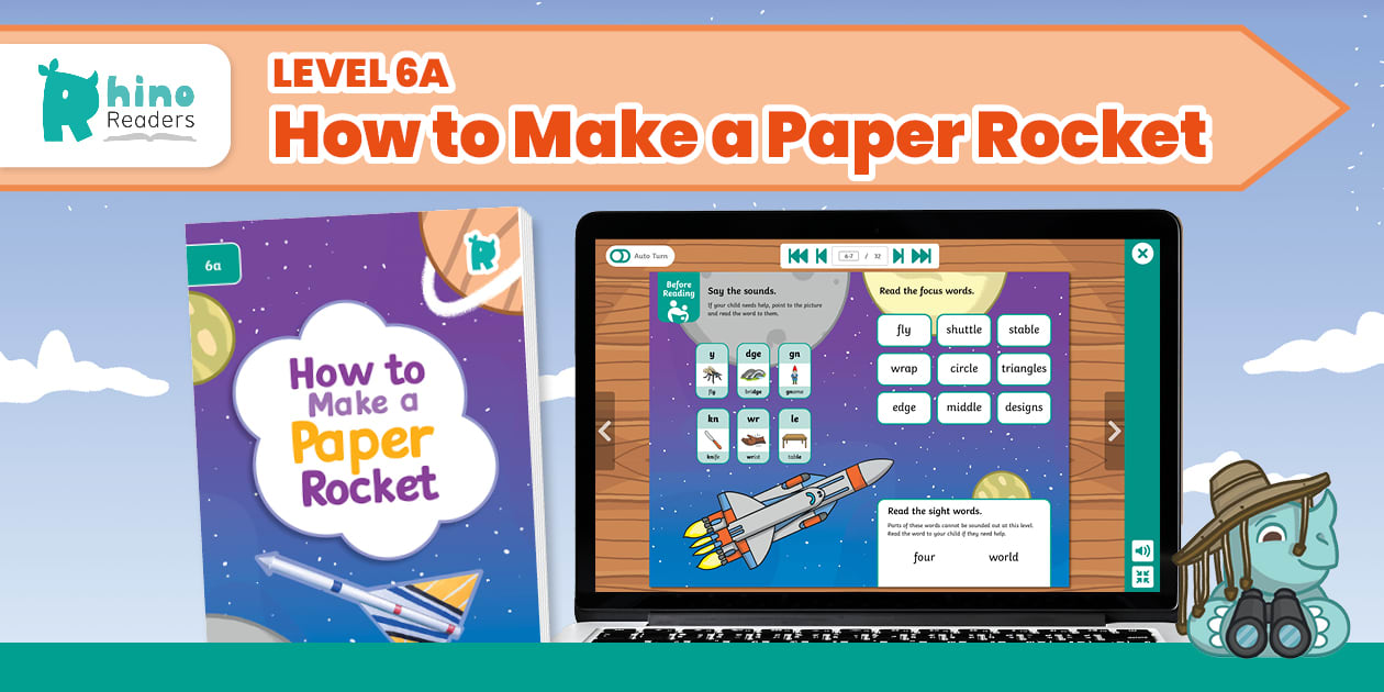 Level 6a Decodable Readers: How to Make a Paper Rocket