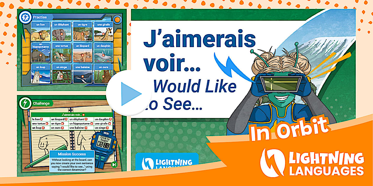 👉 Lightning Languages French Wild Animals PowerPoint 2 Twinkl