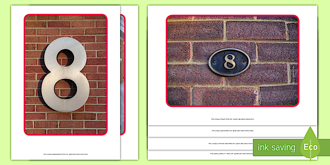 All About the Number 8 Photo Pack (teacher made) - Twinkl