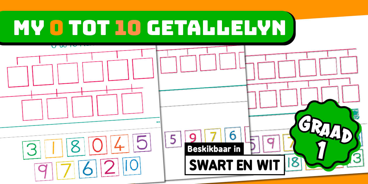 Getallelyn Aktiwiteit: Orden en Vergelyk tot 10