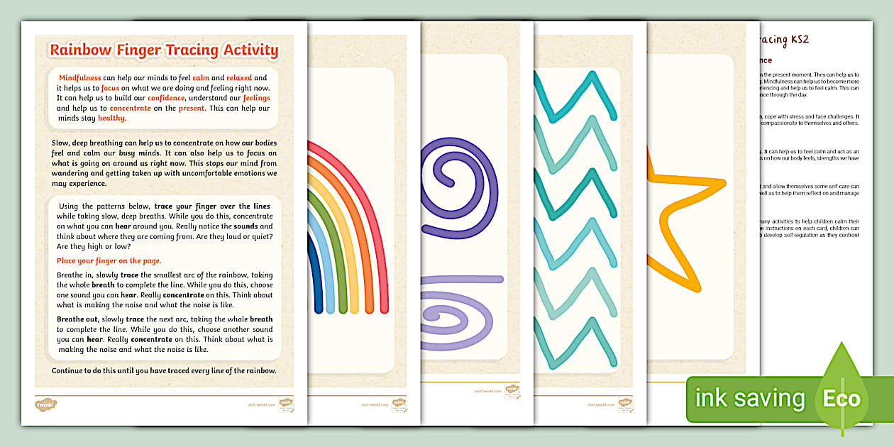 Mindfulness Finger Tracing KS2 Activity Pack