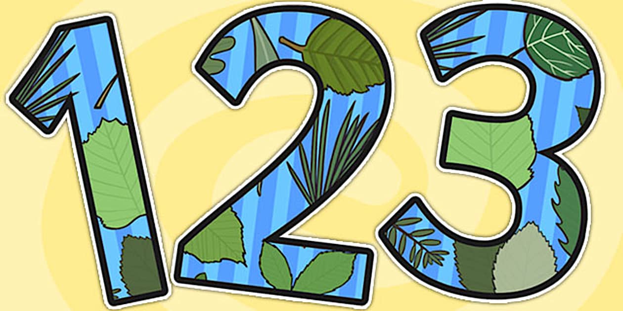 Leaf Themed Display Numbers (Teacher-Made) - Twinkl