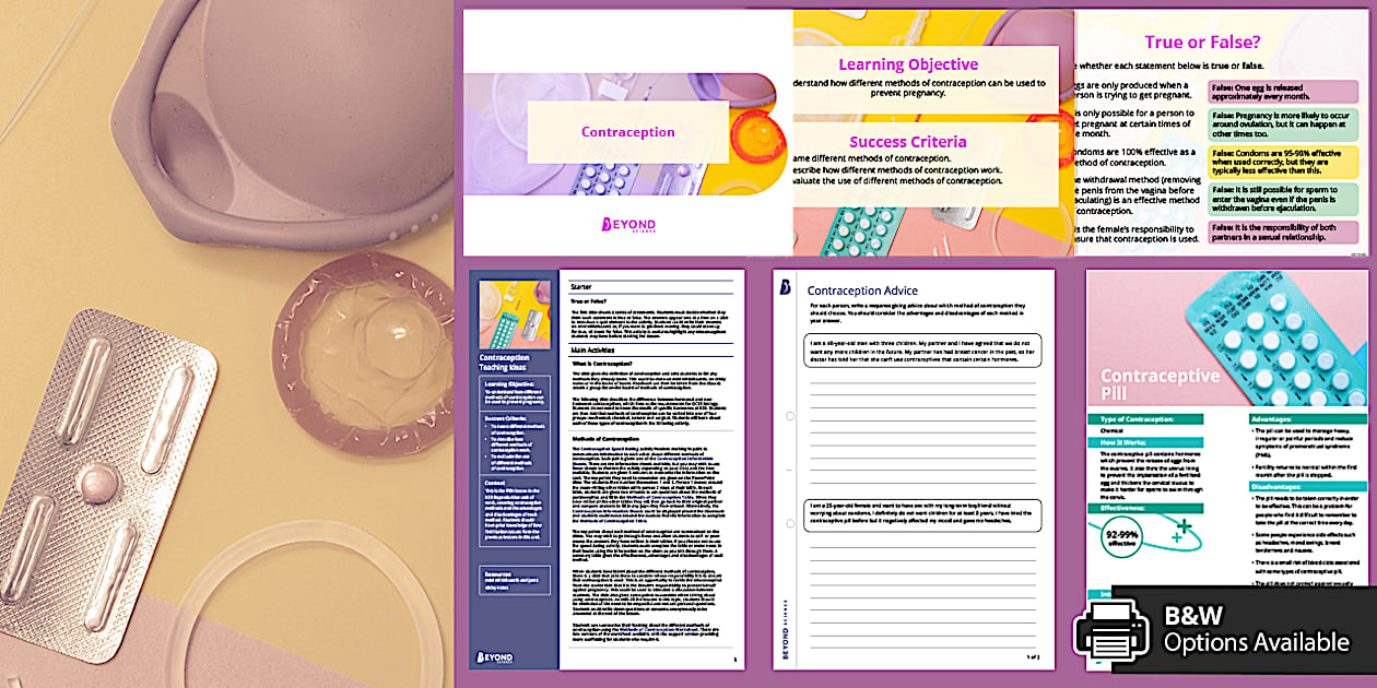 Contraception Lesson Pack | KS3 Biology | Beyond Science