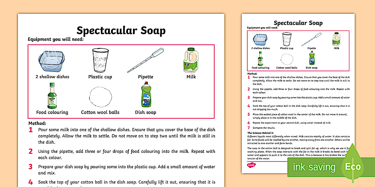 Spectacular Soap Experiment Step By Step Instructions
