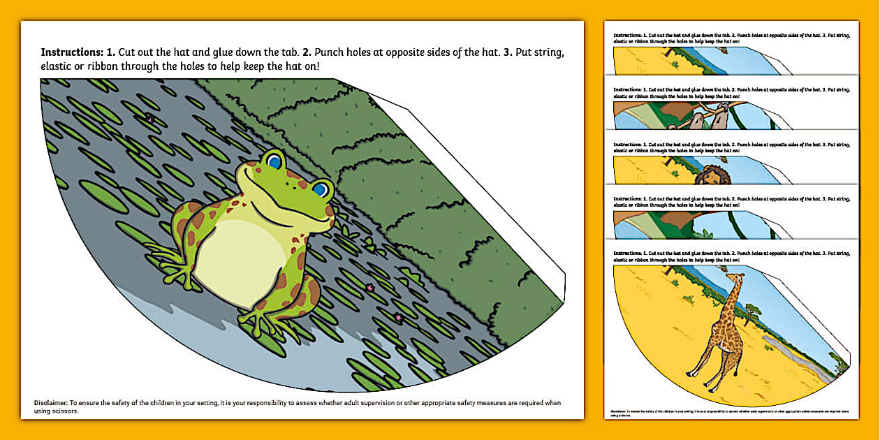 Printable Children's Animal Hats