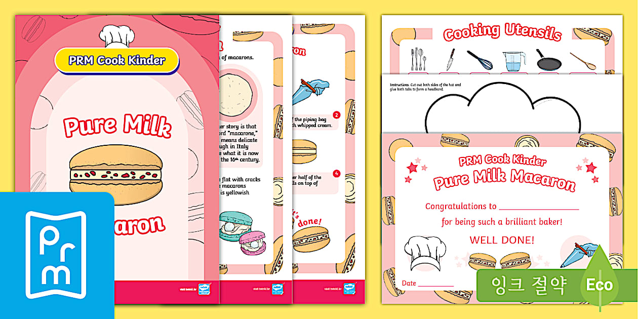 PRM Cook Kinder: Macaron Activity Booklet (teacher made)