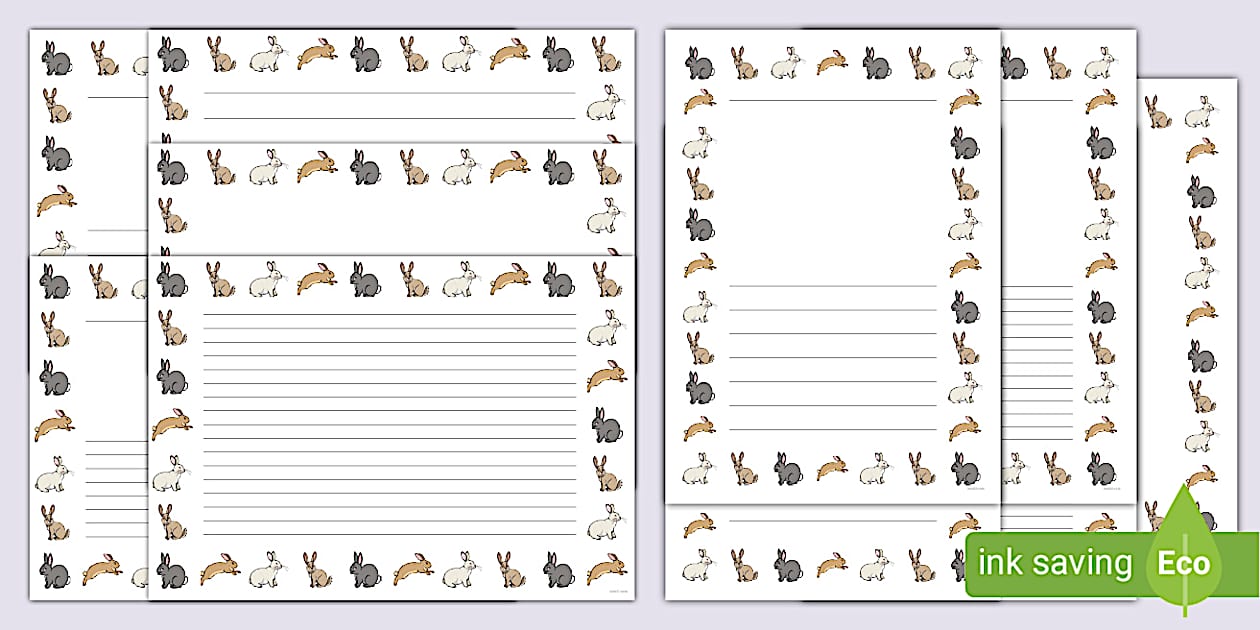 Rabbit Page Borders (teacher made) - Twinkl