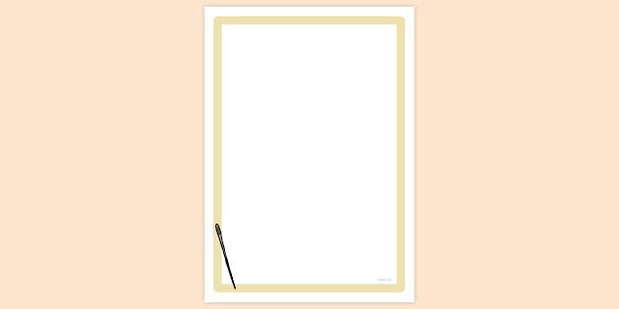 Simple Blank Needle Page Border | Page Borders | Twinkl