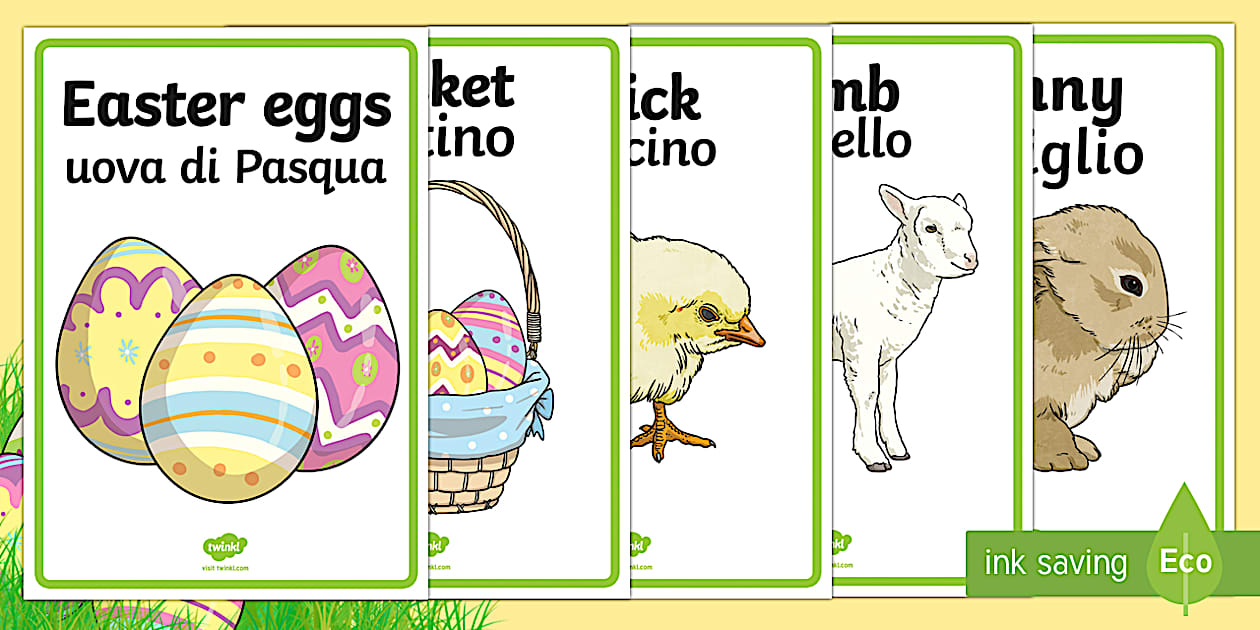 Easter Display Posters English/Italian - Easter Display Posters