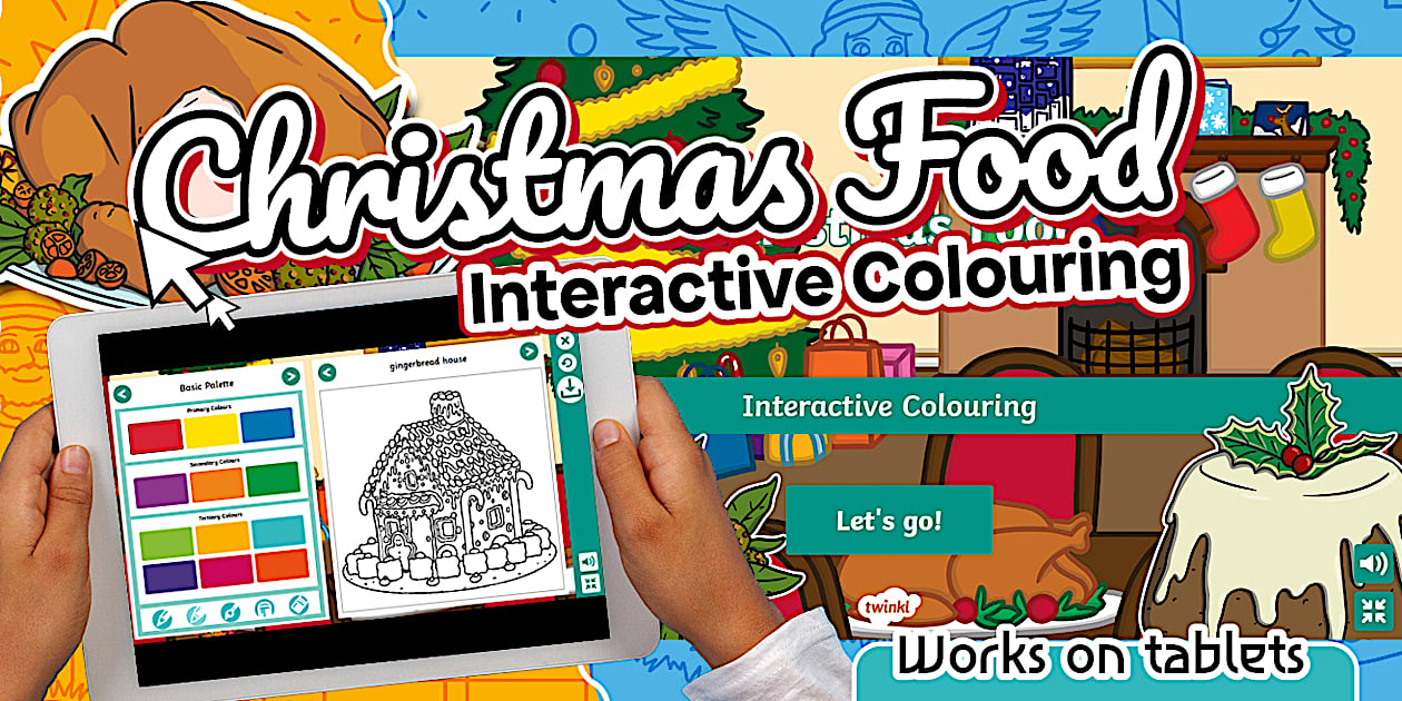 Christmas Food Interactive Colouring